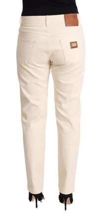 Dolce & Gabbana Womens Cotton Denim Skinny Jeans White Elastane