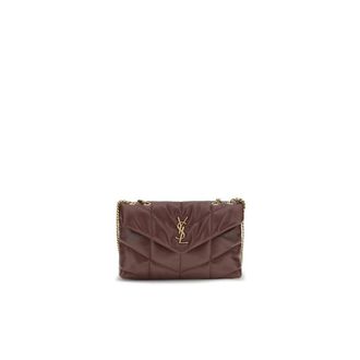 Saint Laurent Puffer Small Shoulder Bag - - Bags - Damen - Rot - ONE SIZE