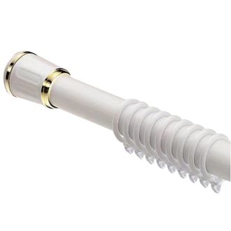 Generic Duschstange Ohne Bohren Schleuderstab f&uuml;r Gardinen Multifunktionale Teleskopstangen f&uuml;r Vorh&auml;nge Dusche Kleiderschrank(White,3.1-3.90m=10.2-12.8ft)