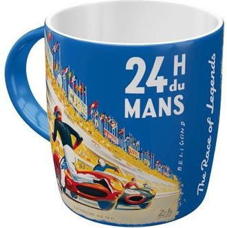 Nostalgic Art Retro Kaffeebecher, 330 ml, 24h Le Mans - Racing Poster Blue - Geschenk-Idee f&uuml;r Motor-Fans, Original Lizenzprodukt (OLP), Keramik-Tasse f&uuml;r Kaffee, V