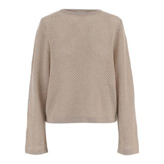 Allude Femme, Pulls, Beige, Taille: 40 FR Pull Ras du Cou
