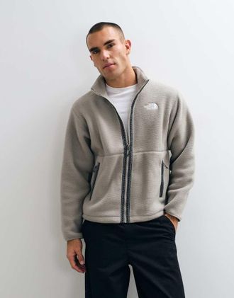 The North Face Fleeski Jacke mit durchgehendem Rei&szlig;verschluss in Grau