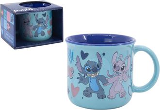 Cartoon Stitch und Engel Disney Doppelfarben-Muster Keramik Tasse Becher Fr&uuml;hst&uuml;ckssch&uuml;ssel 355ml f&uuml;r Kinder