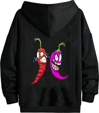 rmk Kapuzenpullover Herren Pullover Hoodie mit Kapuze Pulli mit Taschen Peperoni mit lizenziertem Print