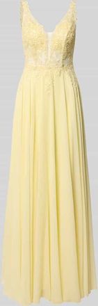 Mascara Abendkleid mit floralem Spitzenbesatz