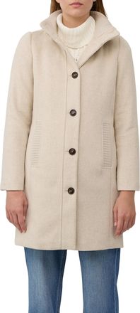 s.Oliver Kurzer Mantel aus Wollmix mit Knopfleiste