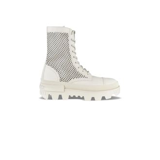 Moncler Femme, Chaussures, Beige, Taille: 41 EU Carinne Leather Bottes