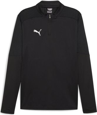 Puma TeamFinal Fleece-Oberteil f&uuml;r Herren, mit kurzem Rei&szlig;verschluss, Training (Schwarz)