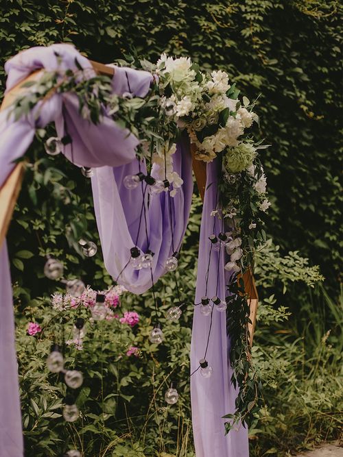 décoration mariage lilas