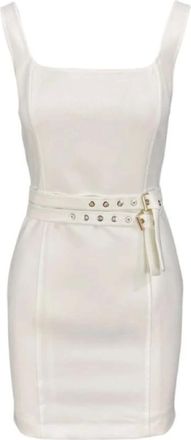 Liu Jo Femme, Robes, Blanc, Taille: 42 FR Tubino corto fibbie
