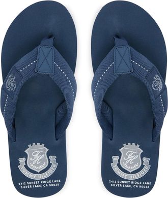 Tommy Hilfiger Zehentrenner Tommy Hilfiger Patch Hilfiger Beach Sandal FM0FM05804 Blau