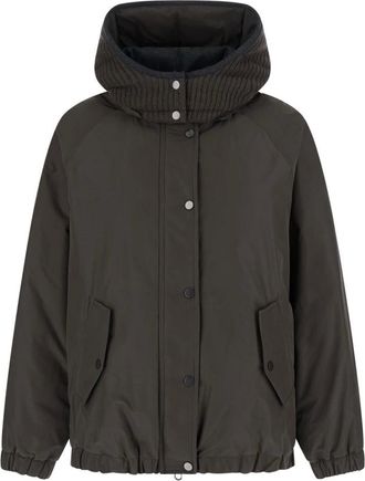 Brunello Cucinelli Veste dext&eacute;rieur en taffetas de coton techno - Femme - Vestes - Brun - Taille: 38 FR