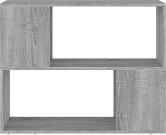 Generic Offene B&uuml;cherregale, Freistehend, Platzsparendes Aufbewahrungsregal aus Holzwerkstoff f&uuml;r B&uuml;cher, Dekoration und Medien (Graues Sonoma)