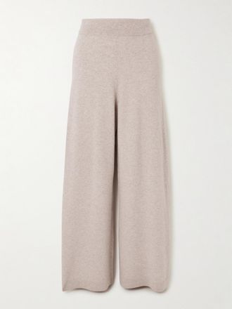 Veronica Beard Pantalon Large En Laine M&eacute;rinos Et Cachemire M&eacute;lang&eacute;s Jenkins - Neutres