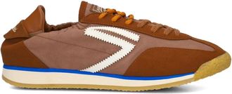 Puraai Femme, Chaussures, Brun, Taille: 45 EU Baskets Panther Marron Mati&egrave;re Textile