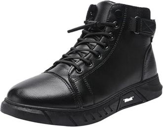 Generic Bottines montantes pour homme - Style britannique - Bottes d&eacute;contract&eacute;es en cuir - Automne et hiver - Bottes dext&eacute;rieur antid&eacute;rapantes et imperm&eacute;ables