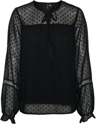 Vero Moda Langarmbluse Leah (1-tlg) Spitze