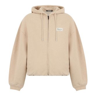 Jacquemus Kapuzenpullover mit Rei&szlig;verschluss - - Sweatshirts & Hoodies - Herren - Beige - XL