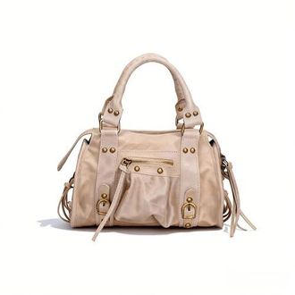 Gave Lux Sac &agrave; bandouli&egrave;re pour femme. Produit artisanal. Mat&eacute;riau ext&eacute;rieur : cuir v&eacute;ritable. Fabriqu&eacute; en Italie. GLX220609123FBG-PARENT. 25 x 15 x 10 cm, Per