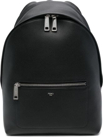 Fendi Rucksack aus Leder - Schwarz