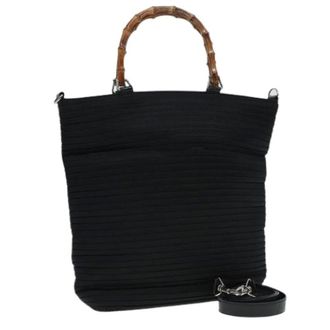 Gucci Sac &agrave; main doccasion Vintage avec poign&eacute;e en bambou - Femme - Pre-owned - Noir - Taille: ONE Size