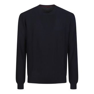 Fay Rundhals-Pullover - - Knitwear - Herren - Blau - 2XL