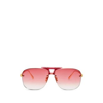 Linda Farrow Lunettes de soleil Skye - unisex - Accessoires - Jaune - Taille: 63 MM