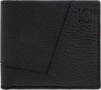 Loewe Bifold-Geldb&ouml;rse aus genarbtem Kalbsleder mit gepr&auml;gtem Monogramm