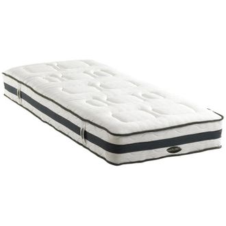 Vente-Unique Vente-unique - Matelas 90 x 200 cm hybride ressorts ensach&eacute;s 7 zones et m&eacute;moire de forme &eacute;p.25cm - amarante de naturea