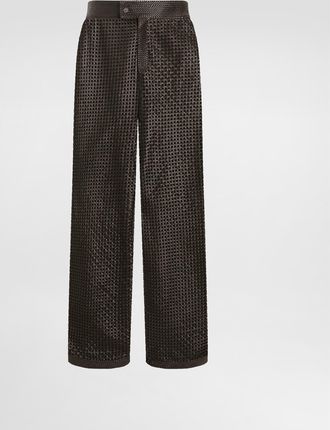 Dolce & Gabbana Ausgestellte Hose Aus Geflochtenem Nappaleder - Mann Hosen Und Shorts Mehrfarbig 50