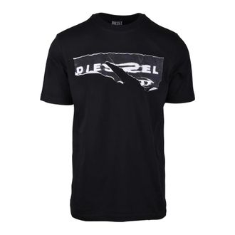Diesel Baumwoll T-shirt - - Tops - Herren - Schwarzk - XL