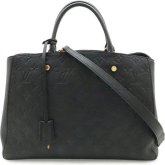 Louis Vuitton Pre-owned Sac &agrave; main Montecourt GM Monogram Empreinte - Femme - Pre-owned - Noir - Taille: ONE Size