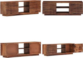 vidaXL Meuble TV 120x30x40 cm Bois solide - Meubles Tv - Meuble Tv - Meuble Audio - Rangement Tv - Console Tv - Home & Living