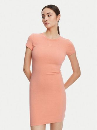 Calvin Klein Jeans Kleid f&uuml;r den Alltag LV047B266G Korallenfarben Slim Fit