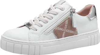 Marco Tozzi by Guido Maria Kretschmer Damen Sneaker flach mit Rei&szlig;verschluss Freizeit, Wei&szlig; (White/Powder), 37 EU