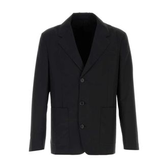 Prada Einreihige Jacke aus Wollmischung - - Jackets - Herren - Schwarzk - L