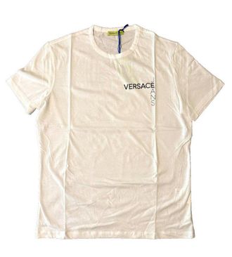 Versace Jeans Couture Print-Shirt T-Shirt Logo-Print Doppelte N&auml;hte am Saum f&uuml;r bessere Formstabilit&auml;t