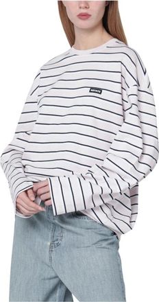 Rotate Rotate Birger Christensen, Femme, Tops, Blanc, Taille: 40 FR LS T Shirt