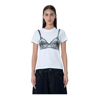Vaquera Femme, Tops, Blanc, Taille: 38 FR Bra T-Shirt