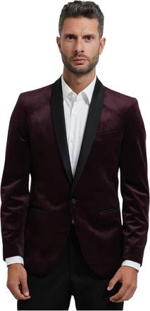 Mulish Einknopf-Smoking-Anzug - - Suits - Herren - Rot - 2XL