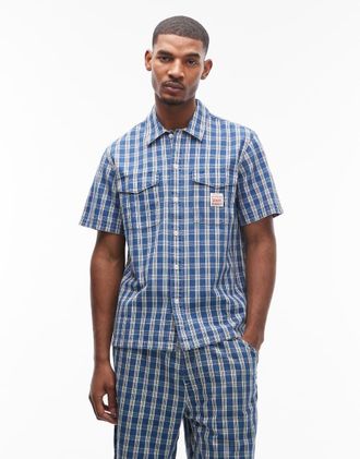 Levi's Workwear - Chemise densemble &agrave; carreaux et manches courtes - Bleu