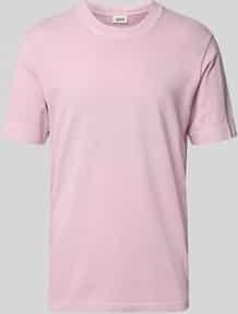 Drykorn T-Shirt mit geripptem Rundhalsausschnitt Modell RAPHAEL