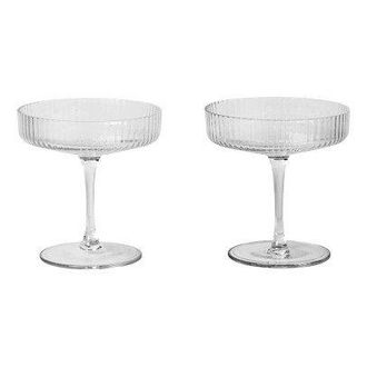Ferm Living Coupes &agrave; champagne Ripple - Set de 2 Ferm Living