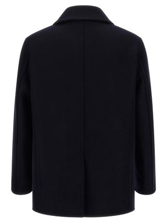 Burberry Mens Blue Wool Coat Clothing