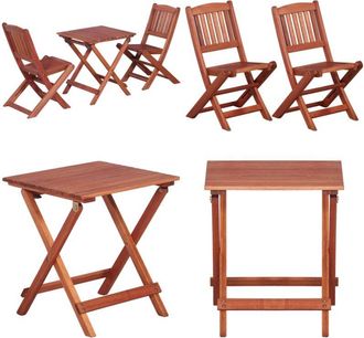 vidaXL 3-tlg. Bistro-Set f&uuml;r Kinder Massivholz Eukalyptus - Kinderm&ouml;bel - Bistro Set - Gartentisch - Gartenst&uuml;hle - Holzm&ouml;bel - Home & Living