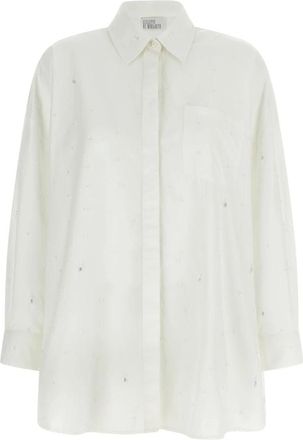 Giuseppe Di Morabito Femme, Blouses et Chemises, Blanc, Taille: 38 FR Chemise en popeline orn&eacute;e de cristaux