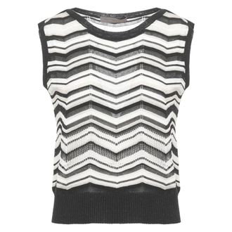 D.exterior Femme, Pulls, Multicolore, Taille: 38 FR Haut en maille &agrave; col rond