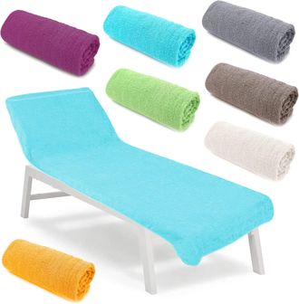 Heimtexland Liegestuhlauflage Frottier Schonbezug Liege Strand Schwimmbad Sauna Hygiene Handtuch Frottee Typ772 Aqua
