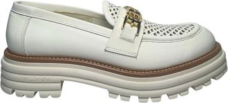 Baldinini Femme, Chaussures, Blanc, Taille: 40 EU Mocassini Pelle