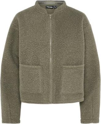 Pieces Pcscarlet Bouchle Bomber Jacket Veste, Bleu Sarcelle, XS Femme